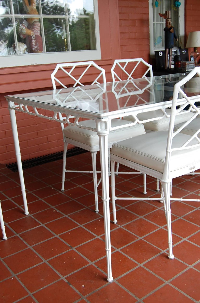 Brown Jordan "Calcutta" Aluminum Rectangular Table with Six Side Chairs ...