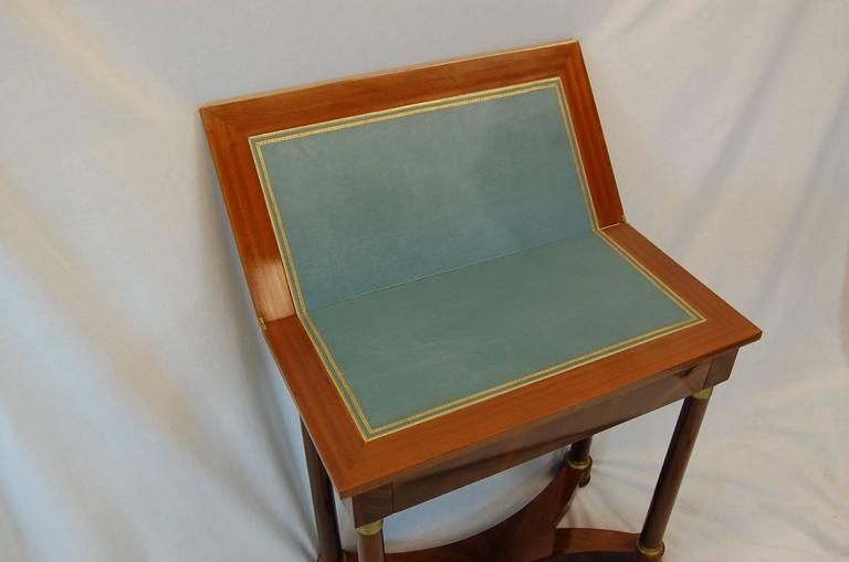 Mahogany Flip-Top Card Table with Leather Insert, circa 1880 at 1stDibs