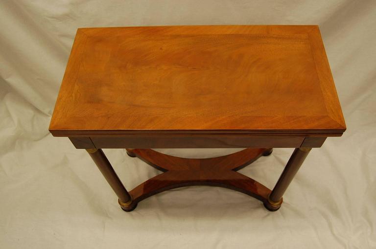 Mahogany Flip-Top Card Table with Leather Insert, circa 1880 at 1stDibs