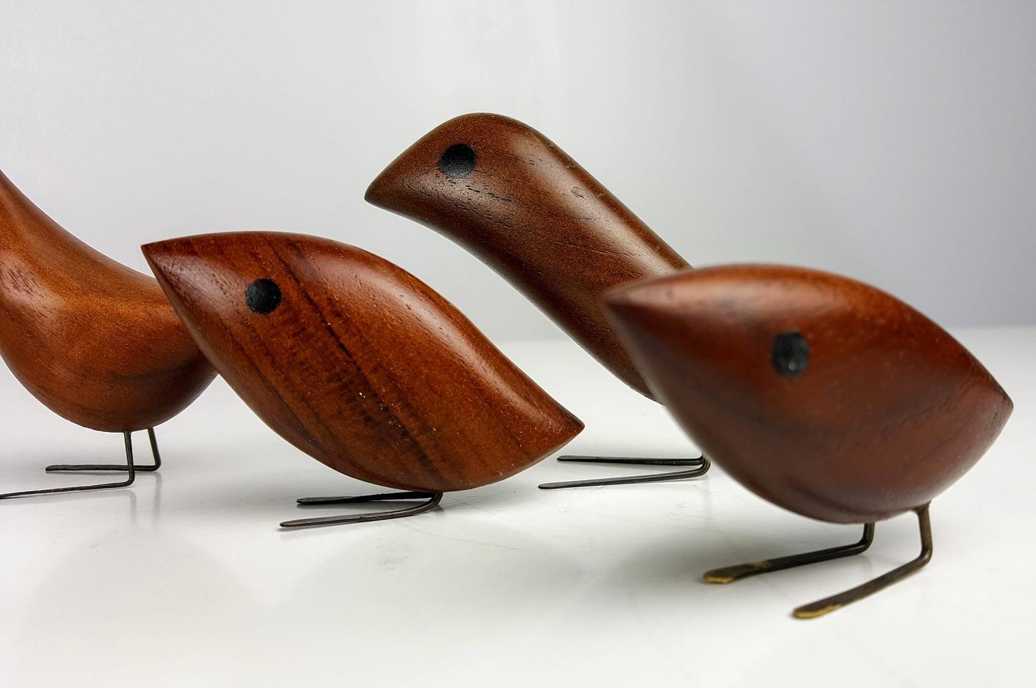Grouping of Teak Bird Sculptures by Jacob Hermann, Denmark, 1950s at ...