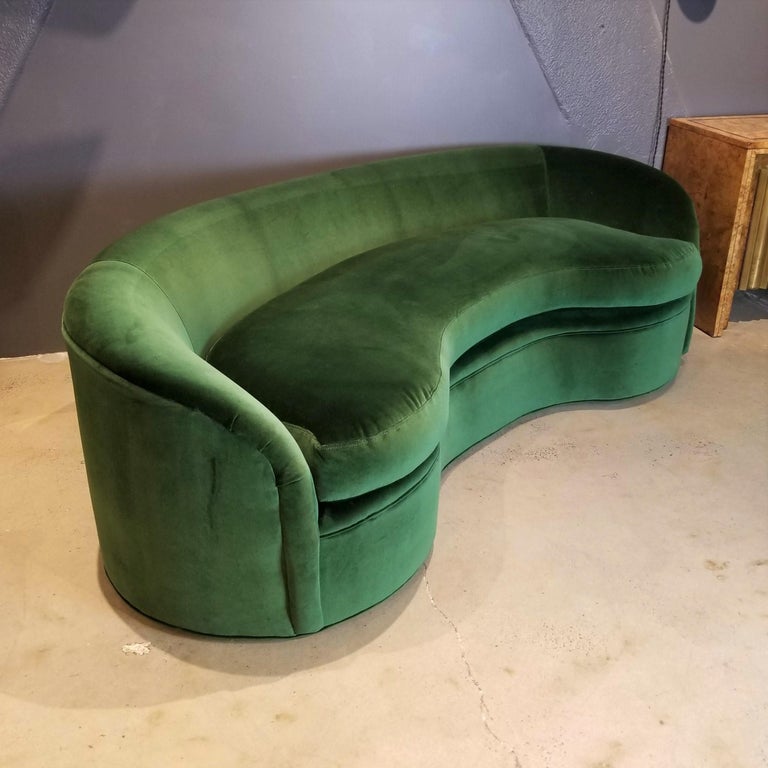 Biomorphic Kidney Form Sofa by Directional Furniture For Sale at 1stDibs