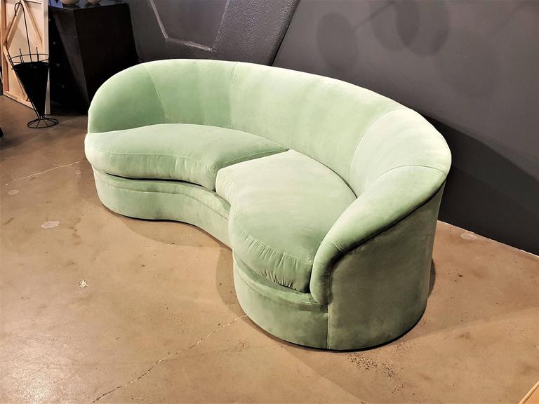 Biomorphic Kidney Form Sofa by Directional Furniture in Kagan Style ...