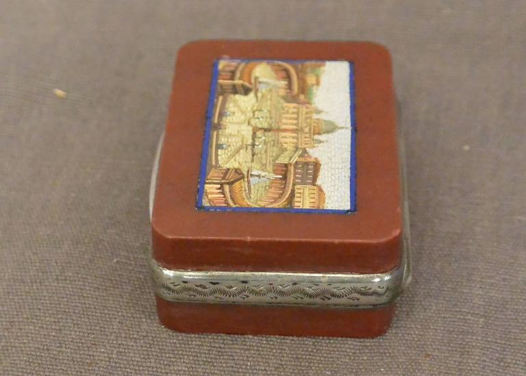 Micromosaic Snuff Box with View of St. Peter's For Sale at 1stDibs