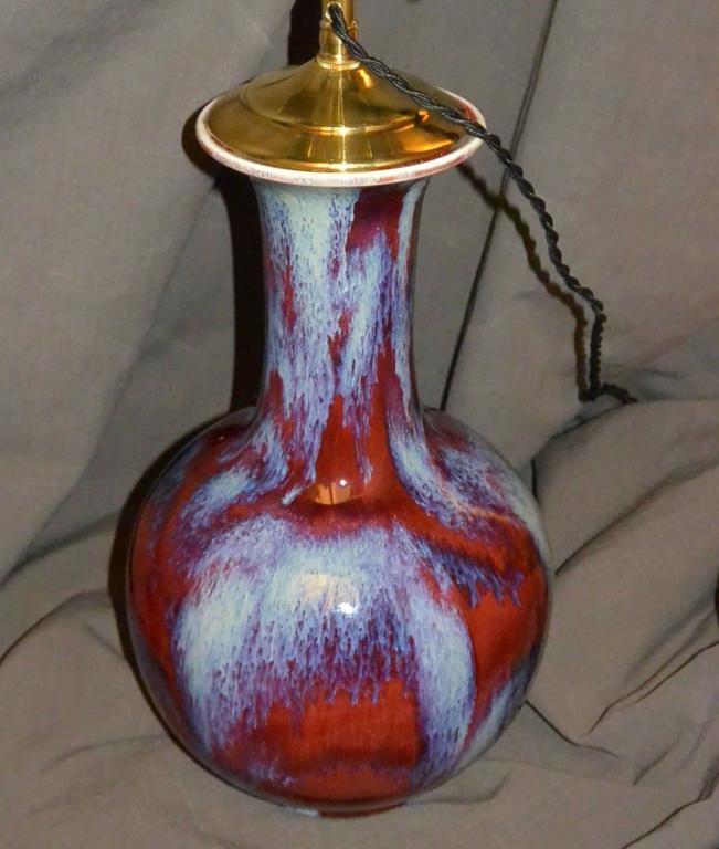 Antique Chinese Flambe Lamp For Sale at 1stdibs