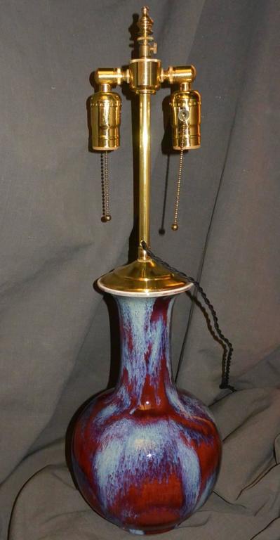 Antique Chinese Flambe Lamp For Sale at 1stdibs