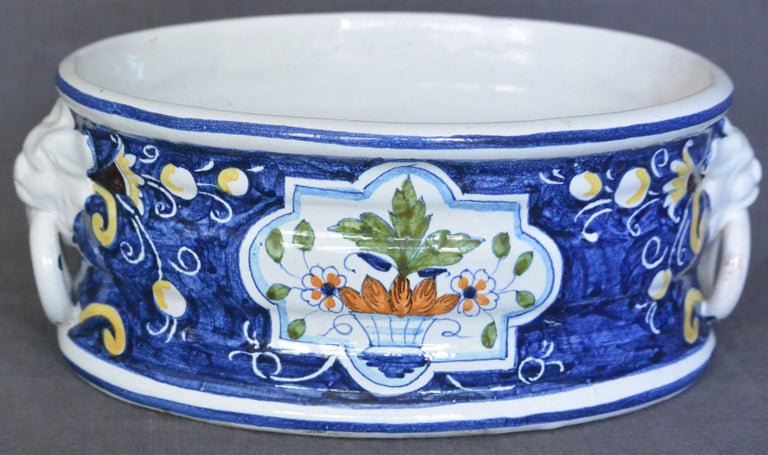 Vintage Blue and White Italian Cachepot For Sale at 1stDibs | vintage ...
