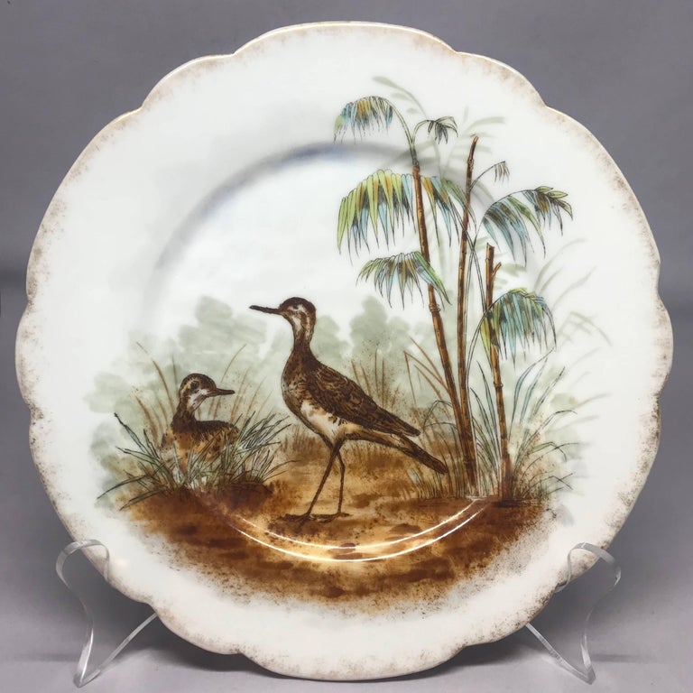 Set of Six Hand-Painted Limoges Game Bird Plates at 1stDibs