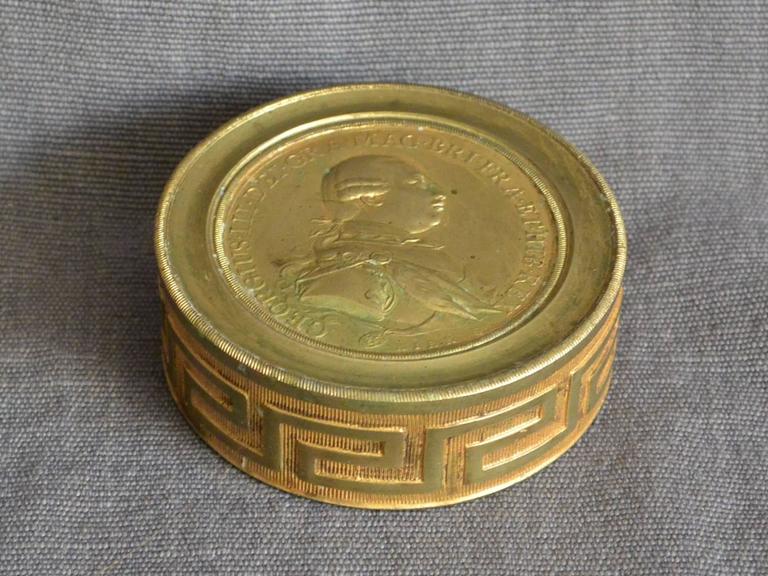 George III Gilt Brass Snuff Box at 1stDibs