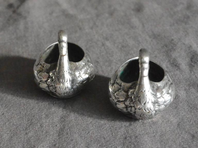 Pair of Italian Swan Silver Salts at 1stDibs