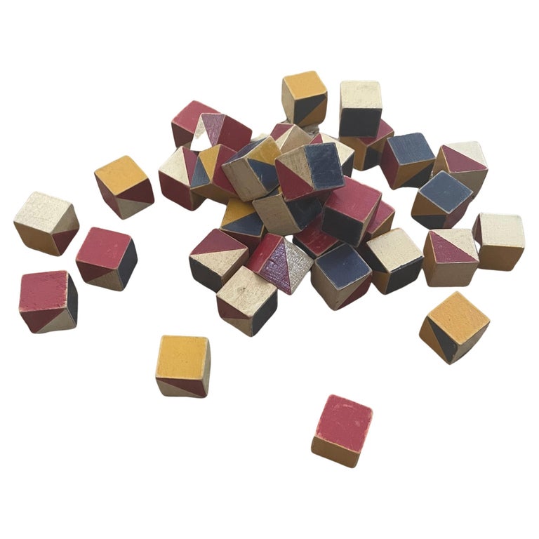 Painted Wood Design Blocks For Sale at 1stDibs