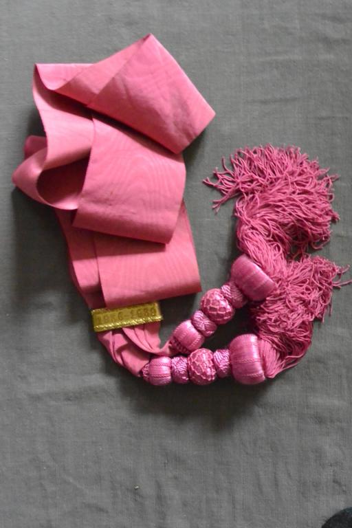 Pink Spanish Civil War Sash with Tassels at 1stDibs