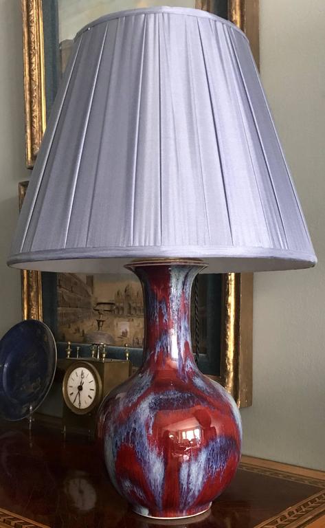 Antique Chinese Flambe Lamp For Sale at 1stdibs