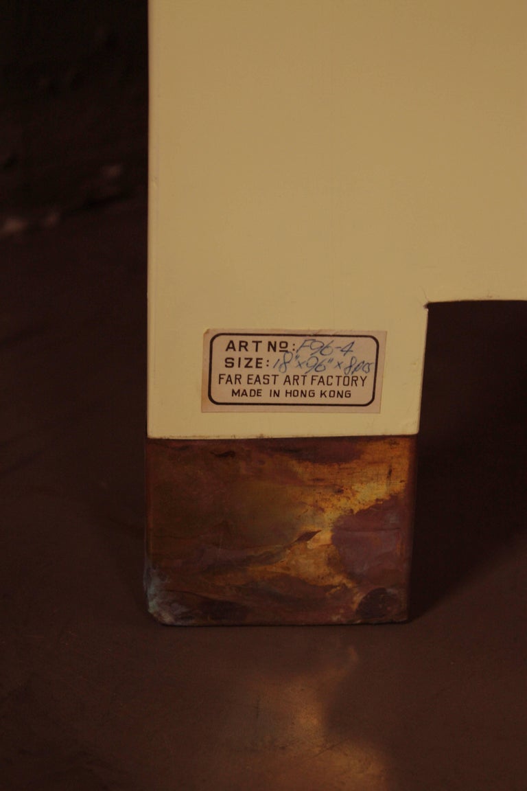 1950s Eight-Panel Ivory Lacquered Chinoiserie Folding Screen or Room ...