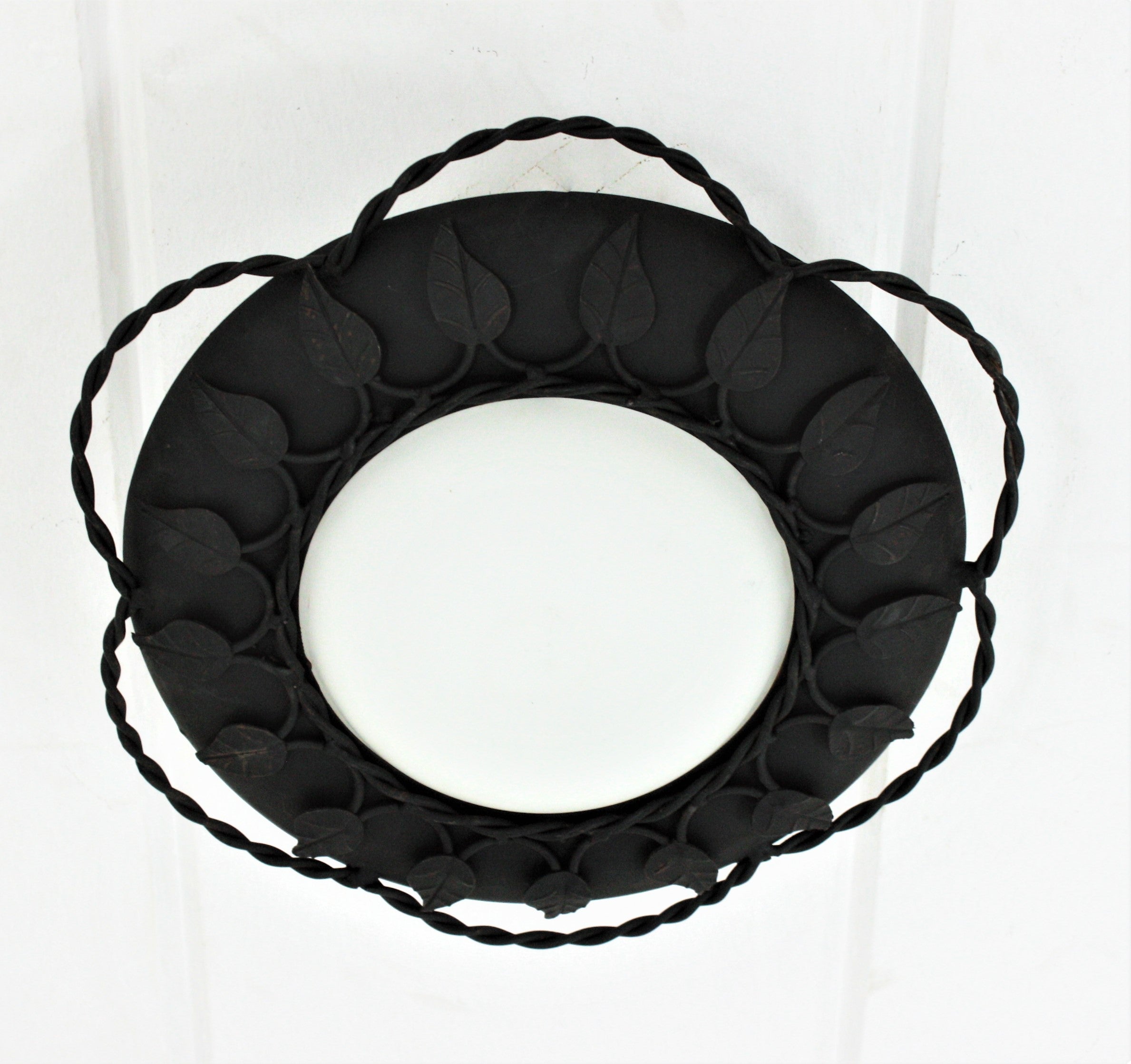 Industrial Iron Caged Marine Vapor Glass Light Fixture For Sale at ...