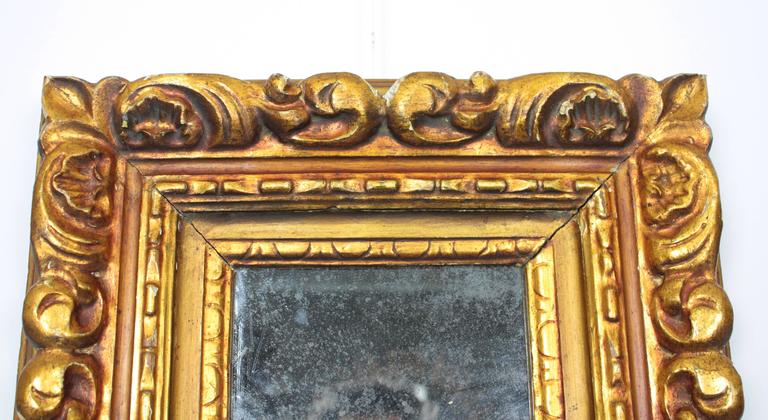 Spanish Baroque Carved Giltwood Mirror / Frame For Sale at 1stDibs