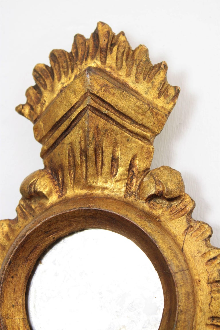 Rare French 1920s Louis XVI Carved and Giltwood Sunburst Mirror ...