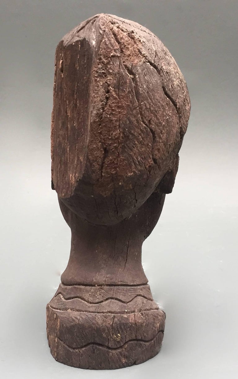 Carved Wood African Bust For Sale at 1stDibs