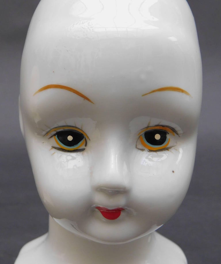 19th century German Porcelain Doll Head at 1stDibs