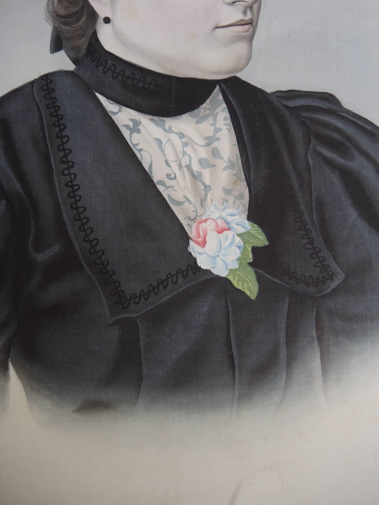 19th Century Victorian Chinese Portraits Paintings of a European Women ...
