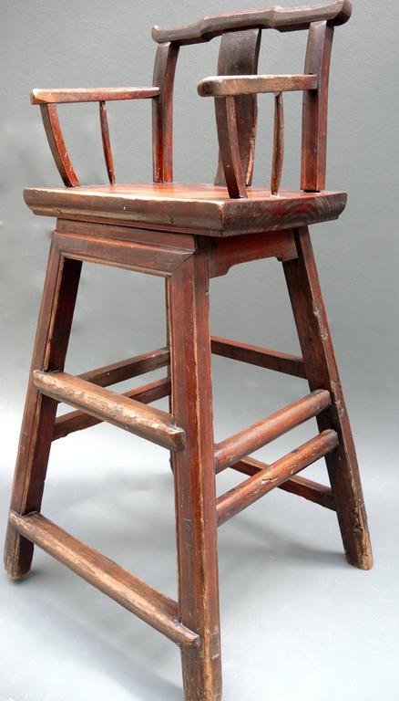 Qing Period 19th Century Chinese Childs High Chair For Sale at 1stDibs