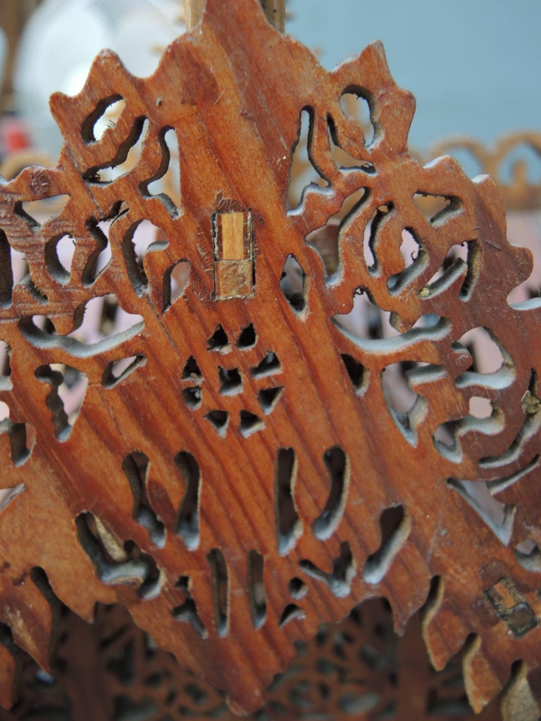 Antique Dutch Folk Art Wood Fretwork Cut-Out Birdcage Folly at 1stDibs