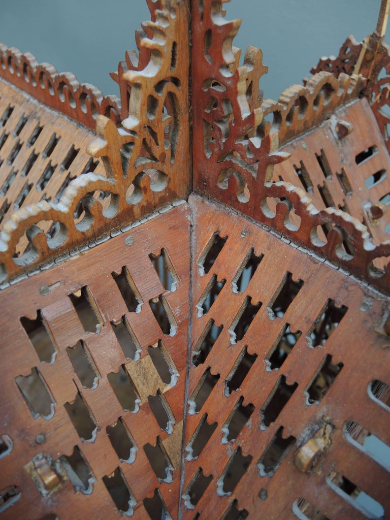 Antique Dutch Folk Art Wood Fretwork Cut-Out Birdcage Folly at 1stDibs