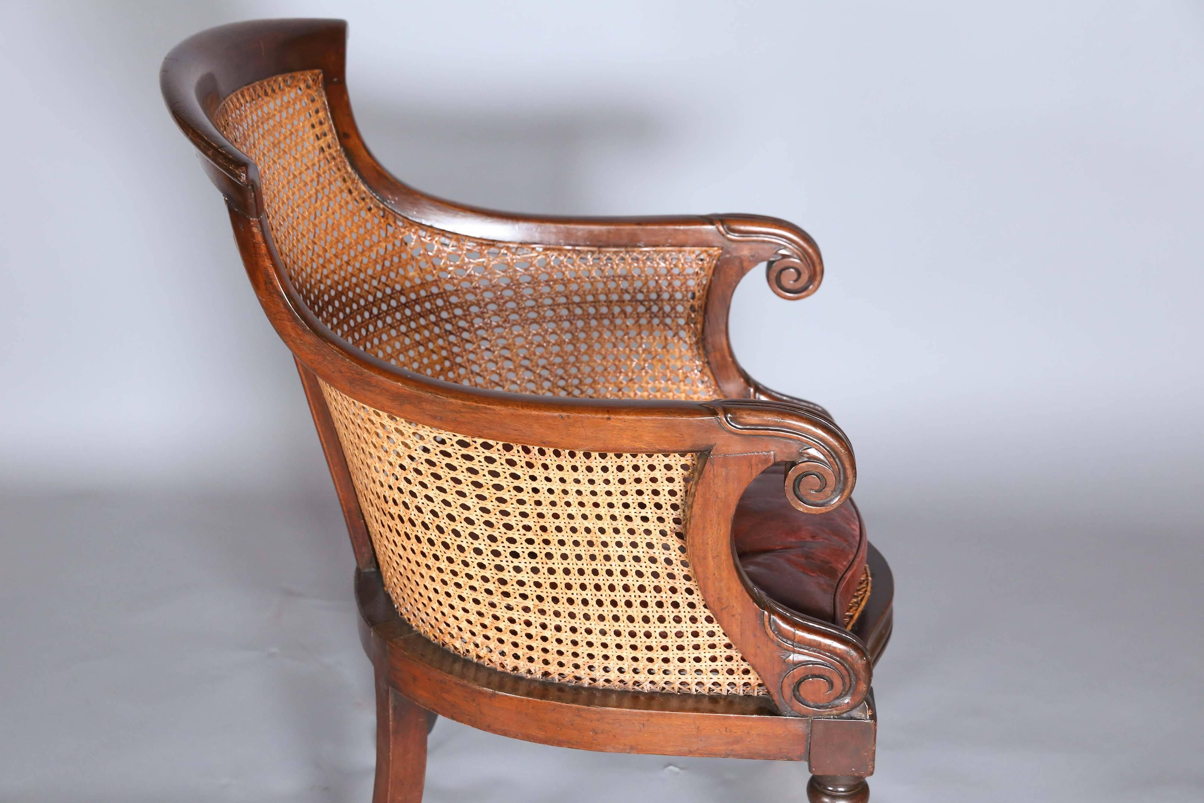 English George IV Regency Period Mahogany Library Chair at 1stDibs ...