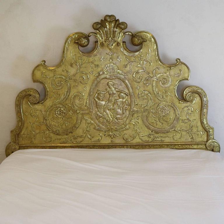 Rococo Gilded Gesso Bed with Mermaids and Eagles WK75 at 1stDibs