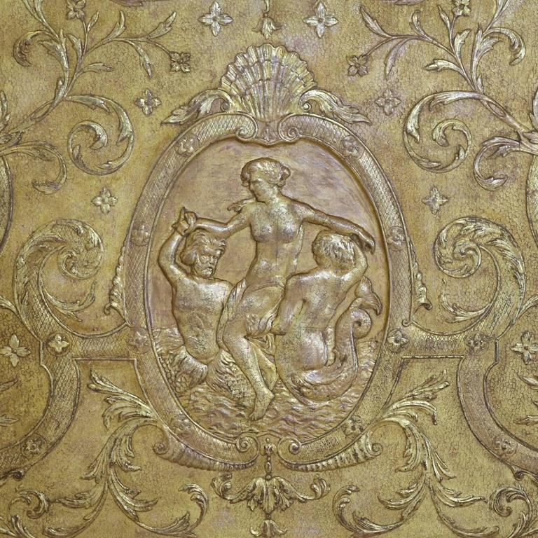 Rococo Gilded Gesso Bed with Mermaids and Eagles WK75 at 1stDibs