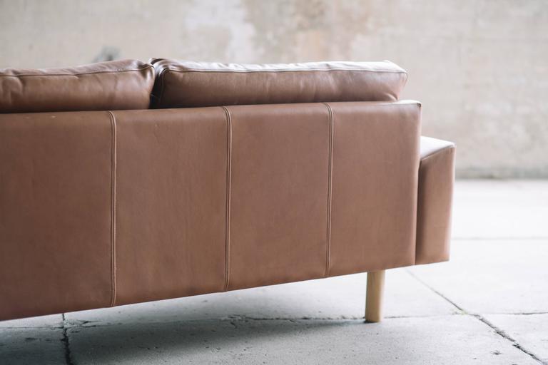 Leather Sofa by Illums Bolighus with Tan / Sand Colored Leather and ...