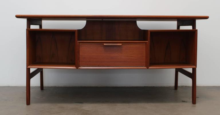 Teak Model 75 Desk by Gunni Omann for Omann Jun Møbelfabrik - 1960s For ...