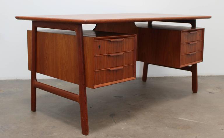 Teak Model 75 Desk by Gunni Omann for Omann Jun Møbelfabrik - 1960s For ...