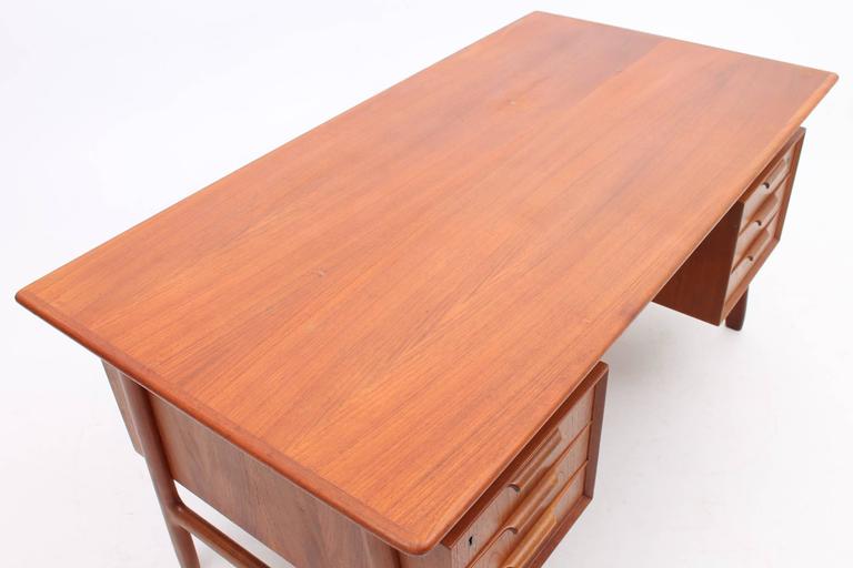 Teak Model 75 Desk by Gunni Omann for Omann Jun Møbelfabrik, 1960s For ...