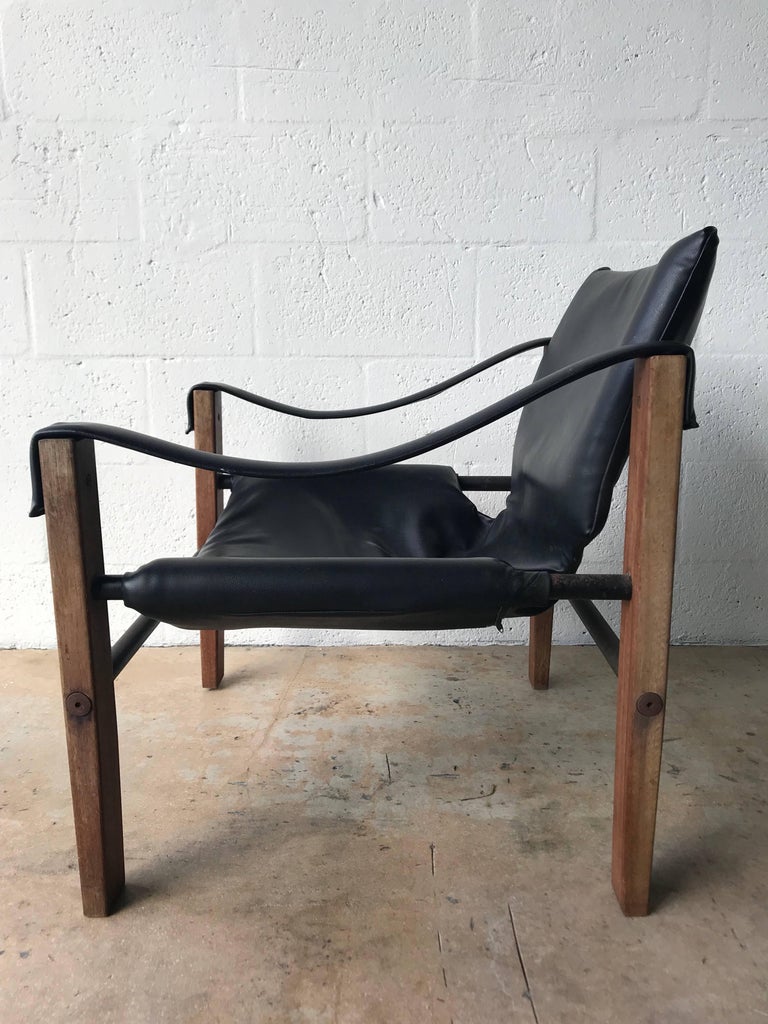 Pair of Black “Safari” Chairs by Maurice Burke for Arkana at 1stDibs ...