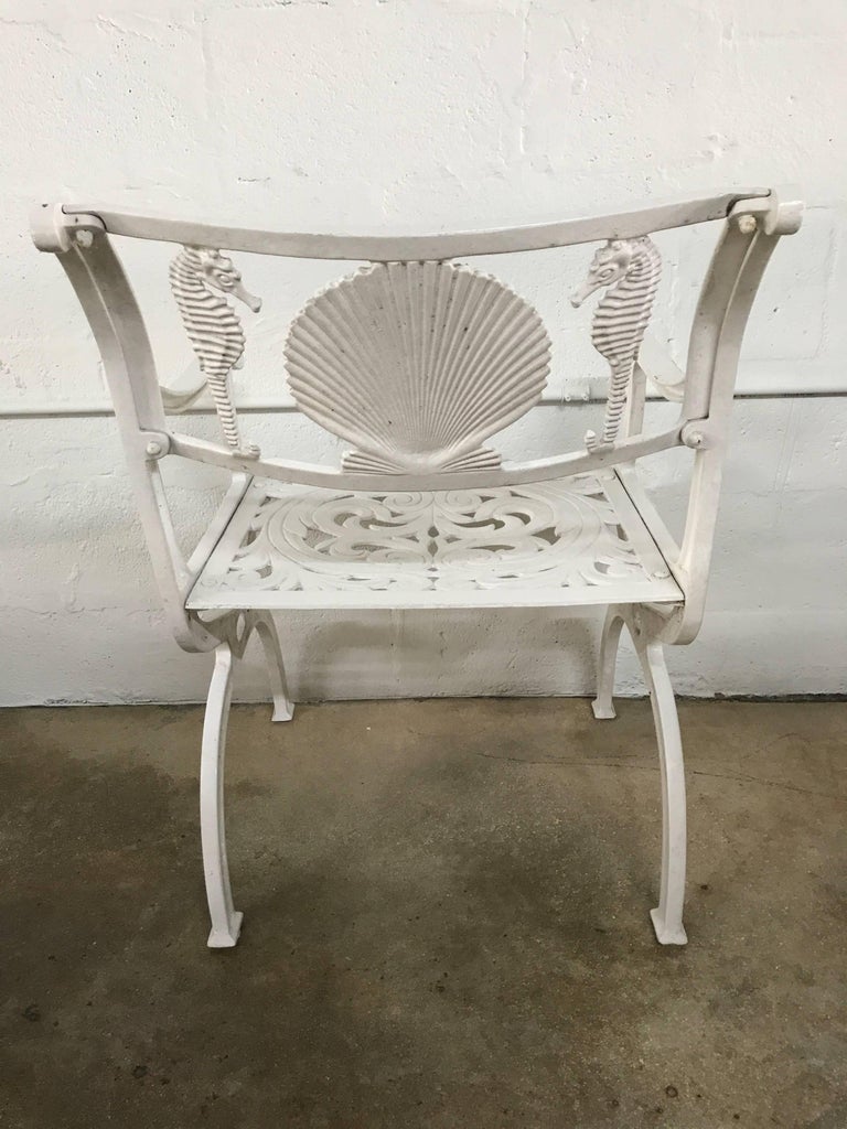 Set of Three Molla Shell and Seahorse Motif Chairs at 1stDibs
