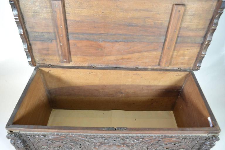 Continental Carved Walnut Chest For Sale at 1stDibs