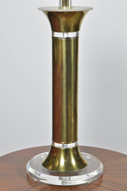 Contemporary Bauer Brass and Lucite Lamp For Sale at 1stDibs | bauer ...