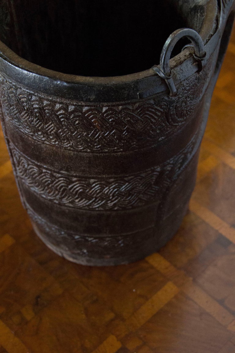 19th Century Carved Wood Vessel For Sale at 1stDibs