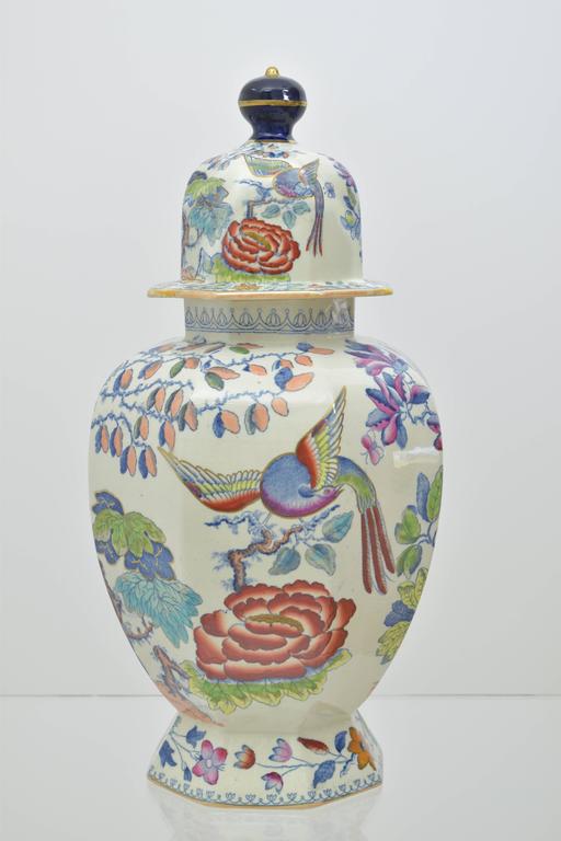 Mason's Ironstone Lidded Vase at 1stDibs