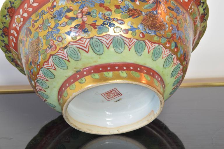 Antique Chinese Bowl with Staple Repair For Sale at 1stDibs