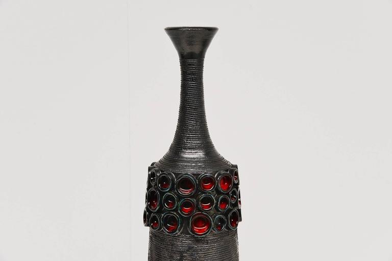 Perignem Large Ceramic Vase, Belgium, 1970 at 1stDibs