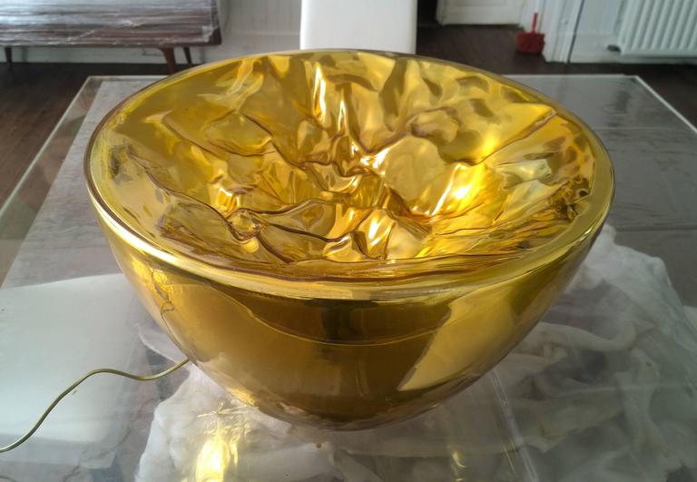 Pair of Large Murano Glass Volcano Lamps For Sale at 1stDibs