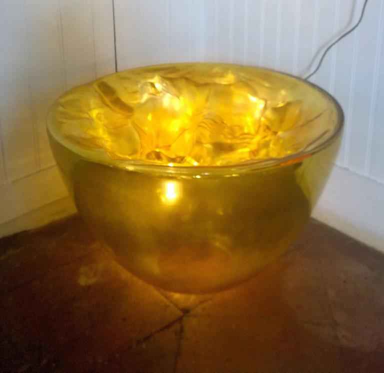 Pair of Large Murano Glass Volcano Lamps For Sale at 1stDibs