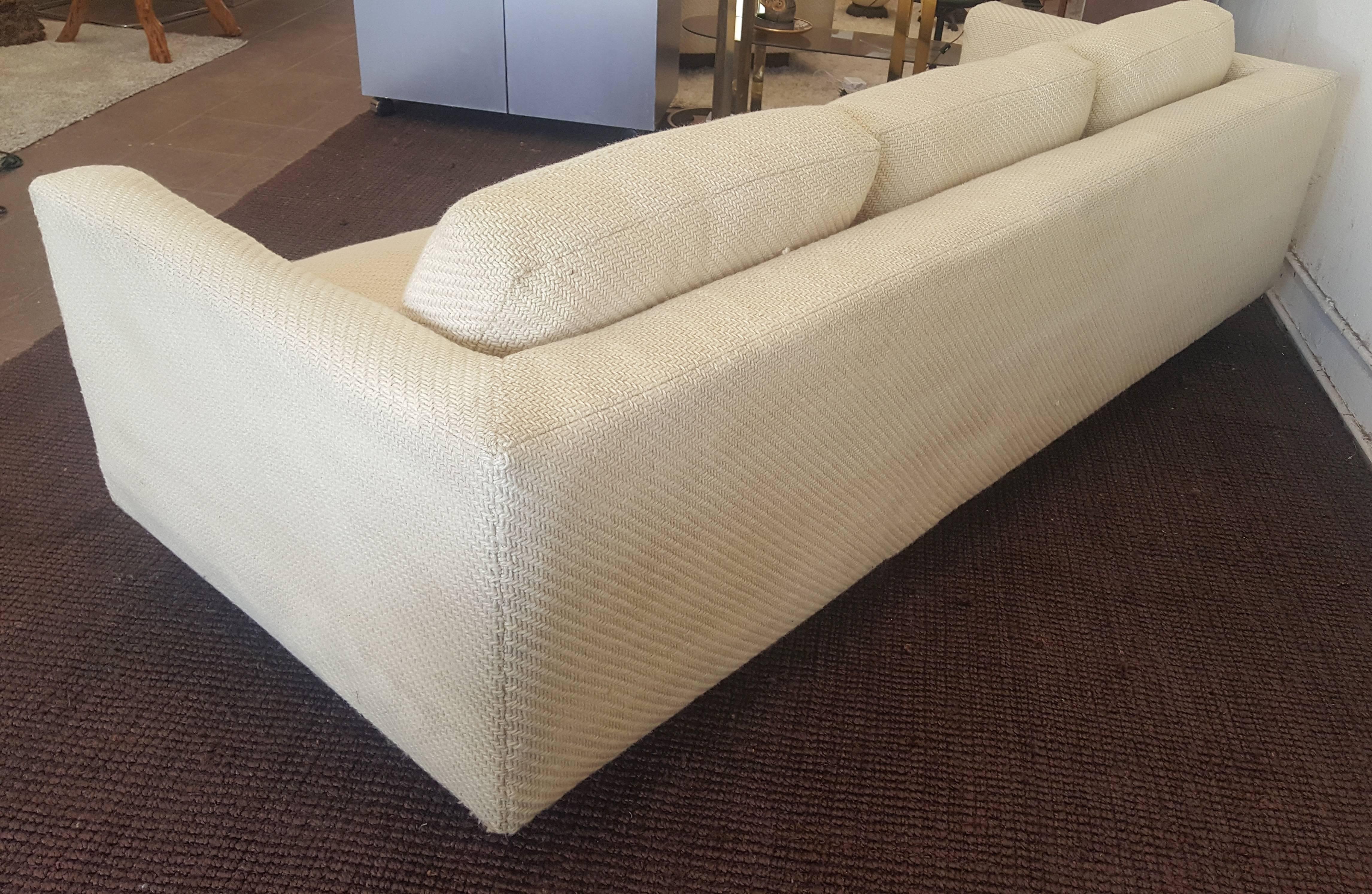 Mid-Century Dunbar Tuxedo Sofa with Walnut Plinth Base at 1stDibs ...
