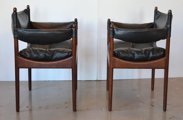 Vedel Black and Rosewood Dining Chairs, Set of Six at 1stDibs