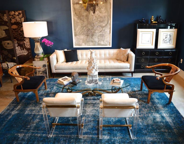 James Mont Style Chairs in Mohair, Pair at 1stDibs | james mont chairs ...