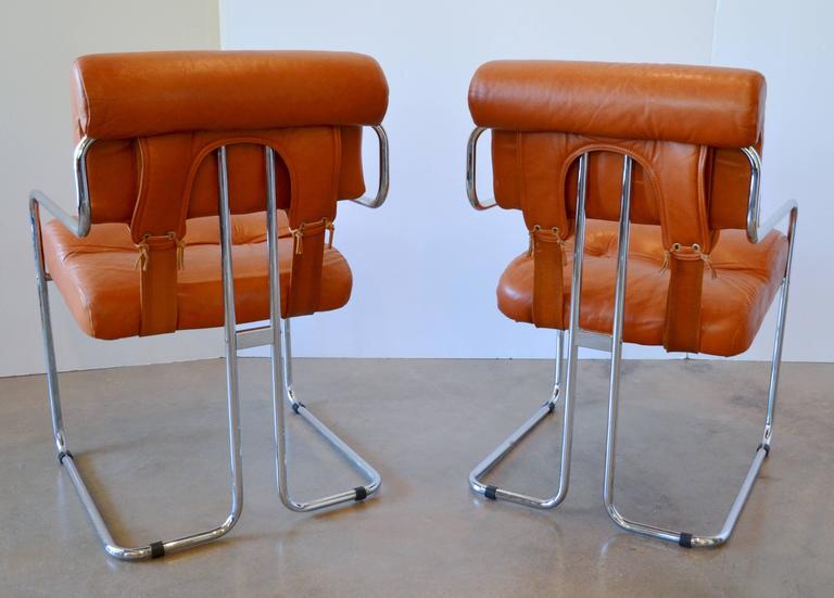 Leather Tucroma Chairs for Pace and Amber Acrylic and Glass Dining ...