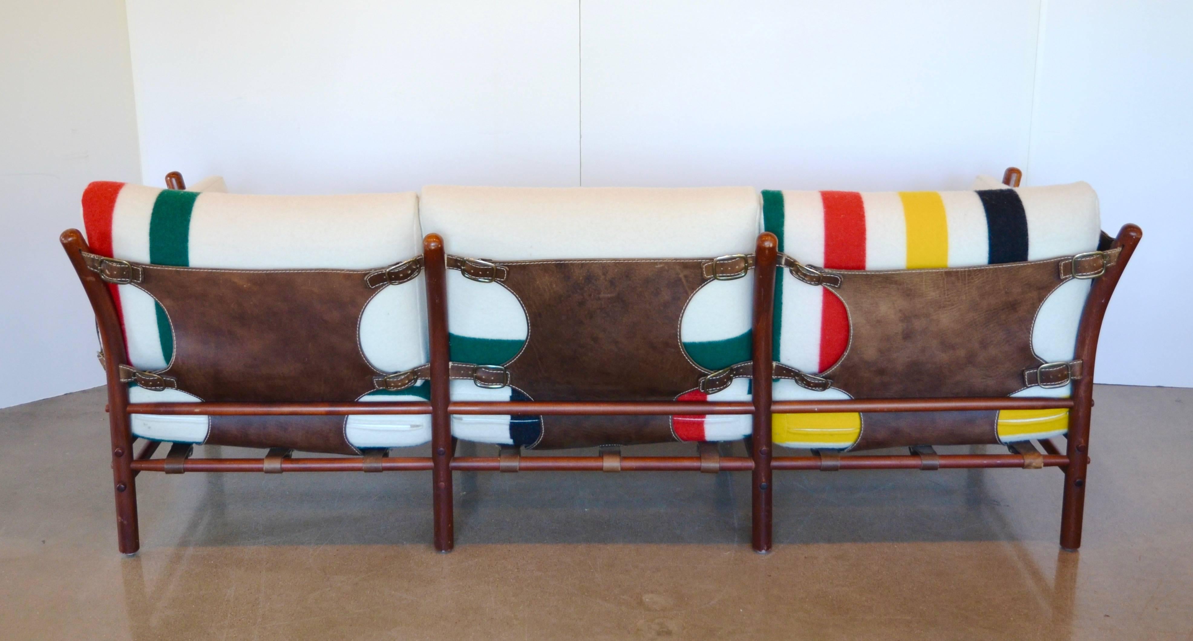 Scandinavian Modern Arne Norell Ilona Sofa with Pendleton Stripes: 1960 ...