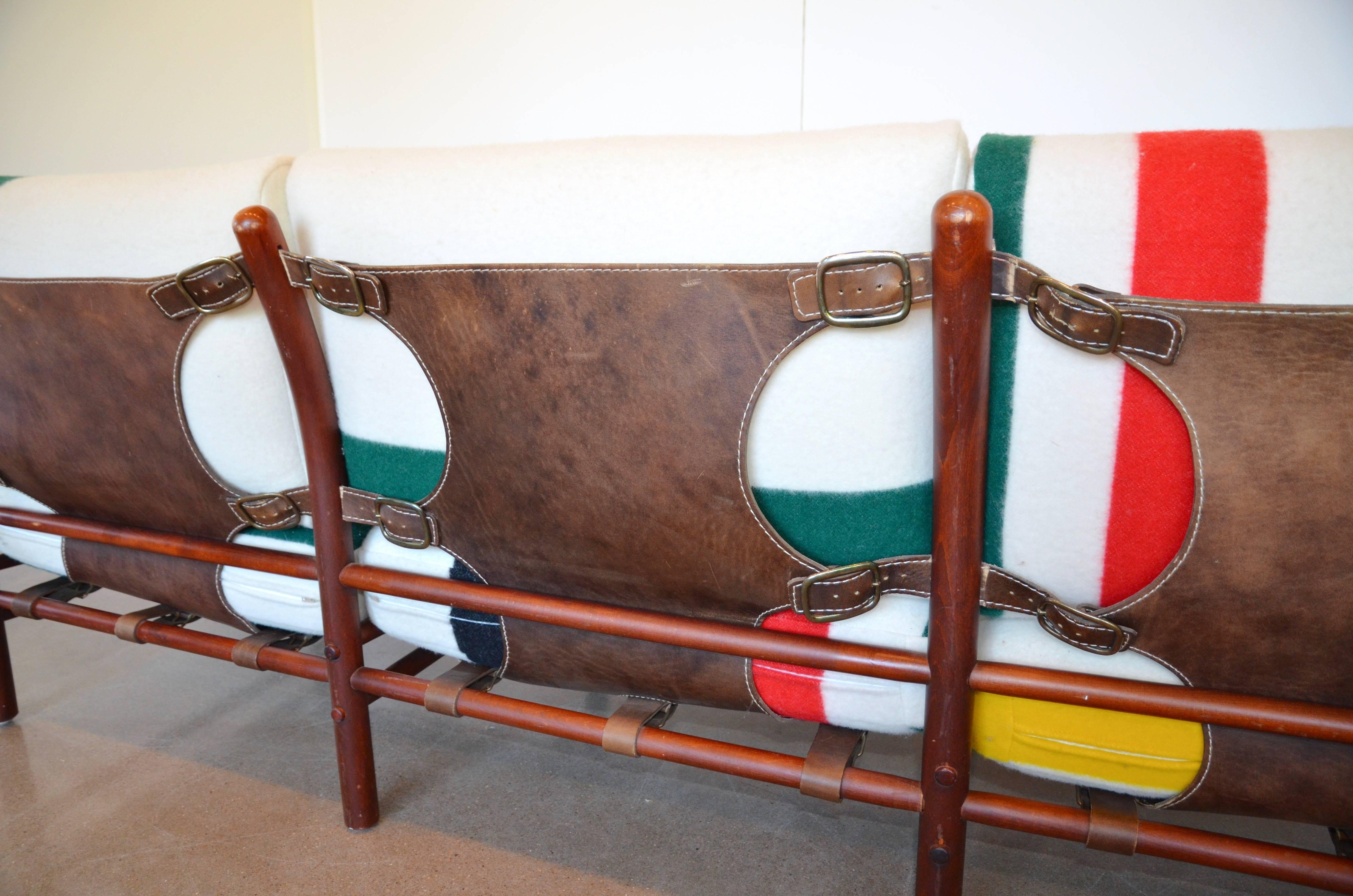 Scandinavian Modern Arne Norell Ilona Sofa with Pendleton Stripes: 1960 ...
