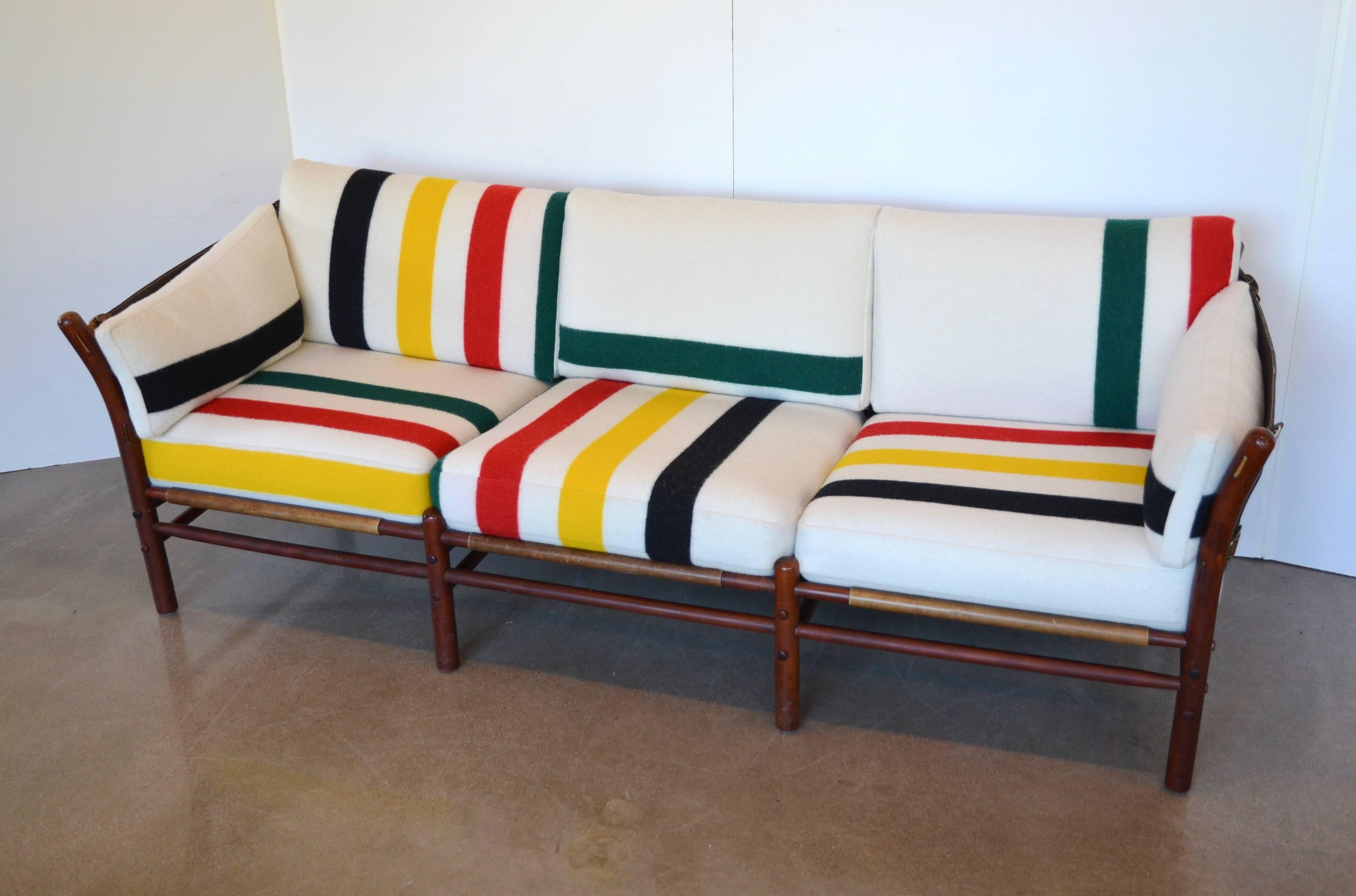 Scandinavian Modern Arne Norell Ilona Sofa with Pendleton Stripes: 1960 ...